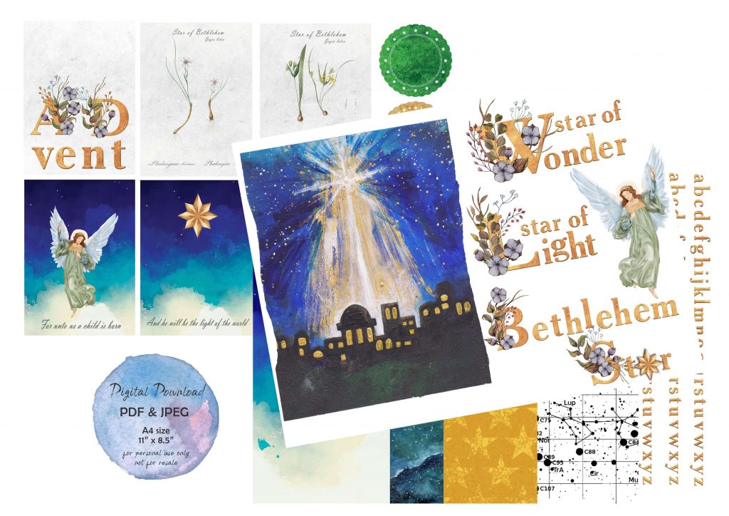 Bethlehem Star – Artspirations printable – LaRochelle Crafts